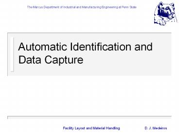 Automatic Identification and Data Capture presentation | free to download
