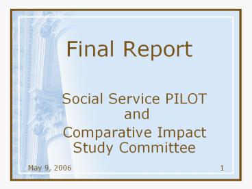 Final Report presentation | free to download