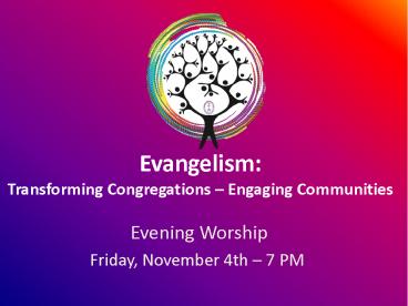 Evangelism: Transforming Congregations presentation | free to download