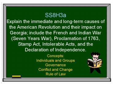 PPT – SS8H3a Explain the immediate and long-term causes of the American ...