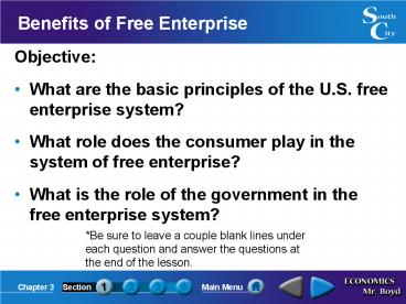 Benefits of Free Enterprise presentation | free to download