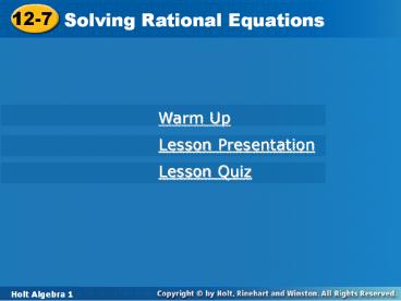 Solving Rational Equations presentation | free to download