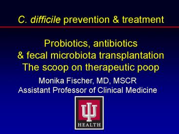 PPT – C. difficile prevention PowerPoint presentation | free to view ...