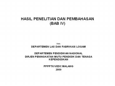 HASIL PENELITIAN DAN PEMBAHASAN (BAB IV) presentation | free to download