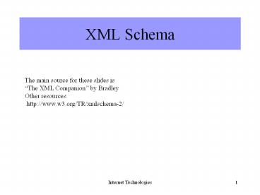 PPT – XML Schema PowerPoint presentation | free to download - id ...