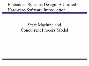 State Machine and Concurrent Process Model presentation | free to download