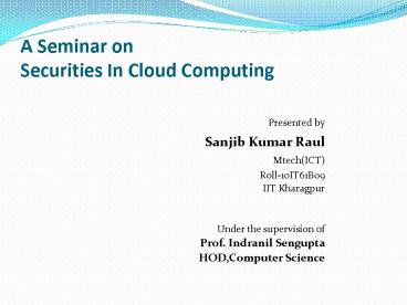 Seminar Presentation Format