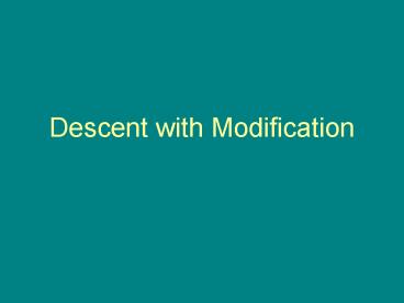 Descent with Modification presentation | free to view
