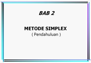 PPT – METODE SIMPLEX ( Pendahuluan ) PowerPoint presentation | free to ...
