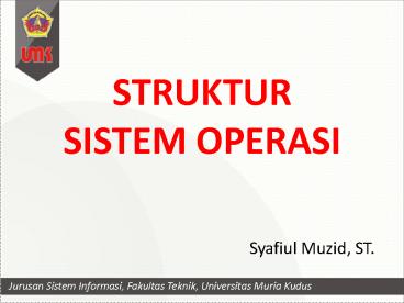 PPT – STRUKTUR SISTEM OPERASI PowerPoint presentation | free to ...