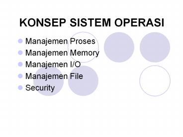 Manajemen Proses presentation | free to download