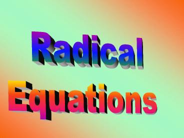 PPT – Radical PowerPoint presentation | free to download - id: 526a90-NzQyY