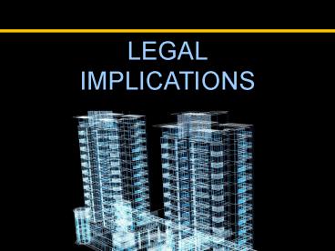 PPT – LEGAL PowerPoint presentation | free to download - id: 5274e4-MjM5O