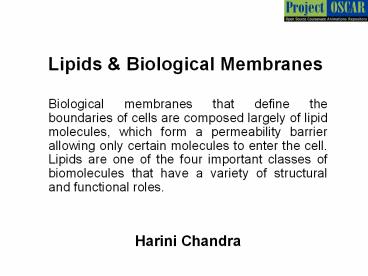 Lipids presentation | free to view
