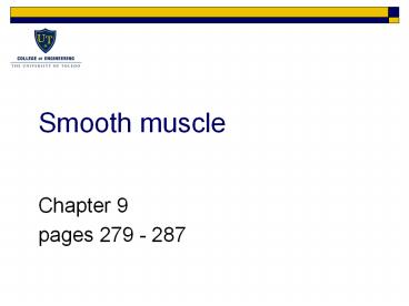 Smooth muscle presentation | free to download
