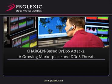 PPT – CHARGEN-Based DrDoS Attacks: A Growing Marketplace and DDoS Threat PowerPoint presentation ...