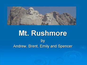 Mt. Rushmore presentation | free to view
