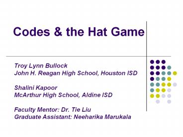 Codes presentation | free to download