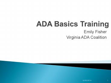 PPT – ADA Basics Training PowerPoint presentation | free to view - id ...