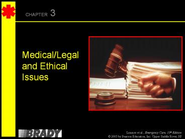 Medical/Legal and Ethical Issues presentation | free to view