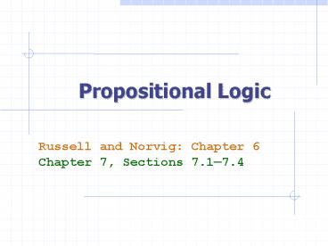 PPT – Propositional Logic PowerPoint presentation | free to download ...