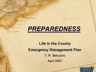 PPT – PREPAREDNESS PowerPoint presentation | free to download - id ...