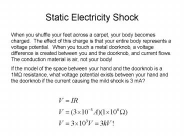 Static Electricity Shock presentation | free to download