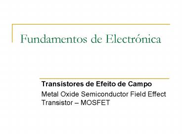 Fundamentos de Electr presentation | free to download
