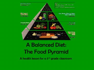 A Balanced Diet: The Food Pyramid presentation | free to view