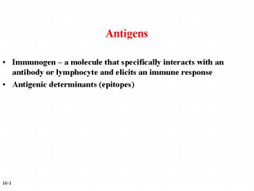 PPT – Antigens PowerPoint presentation | free to download - id: 54fd59 ...