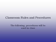 PPT – Classroom Rules PowerPoint presentation | free to view - id ...