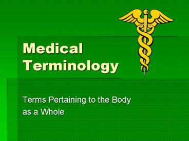 Medical Terminology presentation | free to view