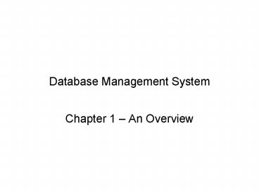 PPT – Database Management System PowerPoint presentation | free to view ...