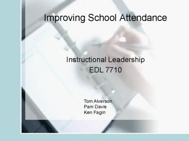 Improving School Attendance presentation | free to view