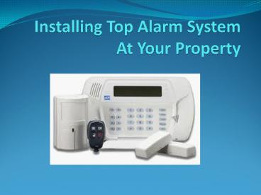 Top Alarm System presentation | free to download