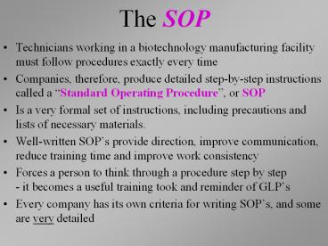The SOP presentation | free to download
