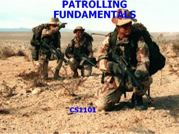 PATROLLING FUNDAMENTALS presentation | free to download