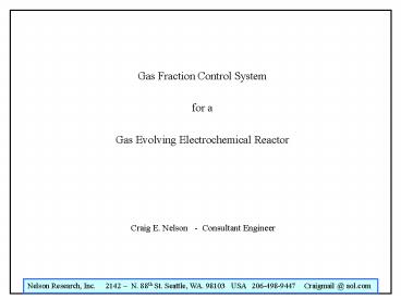 PPT – Gas Fraction Control System PowerPoint presentation | free to ...