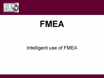 FMEA presentation | free to download