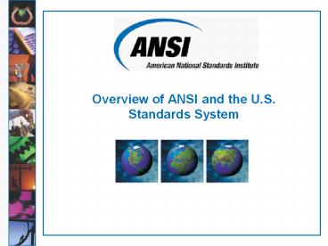 Overview of ANSI and the U.S. Standards System presentation | free to ...