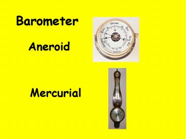 Aneroid presentation | free to download