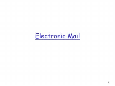PPT – Electronic Mail PowerPoint presentation | free to download - id ...
