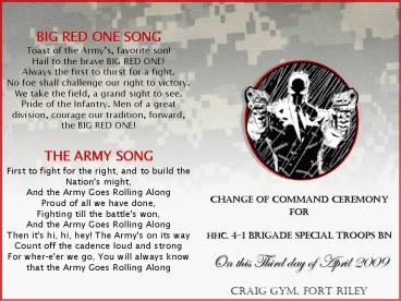 CHANGE OF COMMAND CEREMONY presentation | free to download