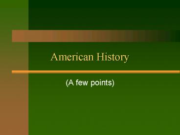 PPT – American History PowerPoint presentation | free to download - id ...