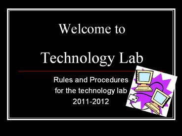 Computer Lab Rules presentation | free to download