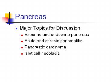 PPT – Pancreas PowerPoint presentation | free to download - id: 562802 ...