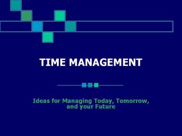 TIME MANAGEMENT presentation | free to download