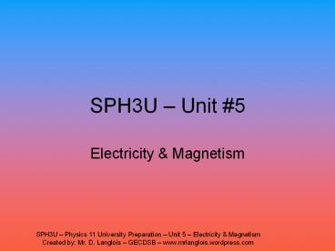 SPH3U presentation | free to download