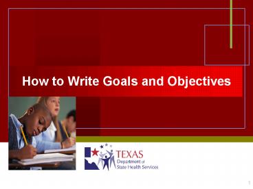 How to Write Goals and Objectives presentation | free to download