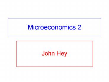 PPT – Microeconomics 2 PowerPoint presentation | free to view - id ...